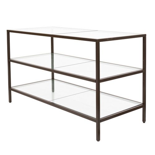 Lena Collection 3 Shelf Merchandising Table with Bronze Frame - Store ...