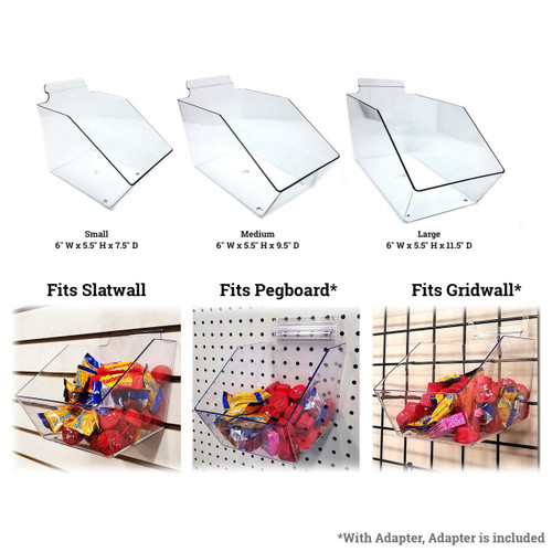 Multi-Fit Retail Acrylic Bins - Store Fixtures Direct