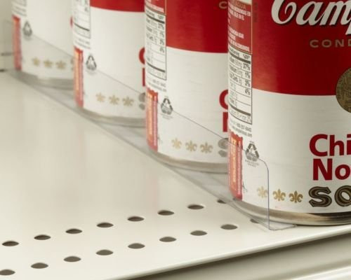 18" L Clear Self Adhesive Plastic Shelf Divider - Store Fixtures Direct