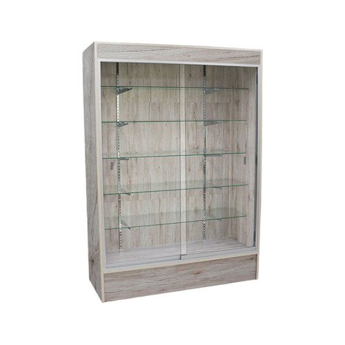 Grey glass display cabinet store
