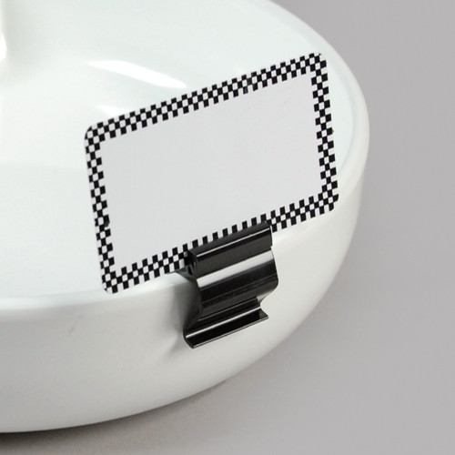 Black Food Tray Label Holders, Bowl & Cup Sign Clips - Store Fixtures ...