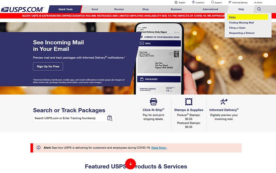 USPS package lost in transit