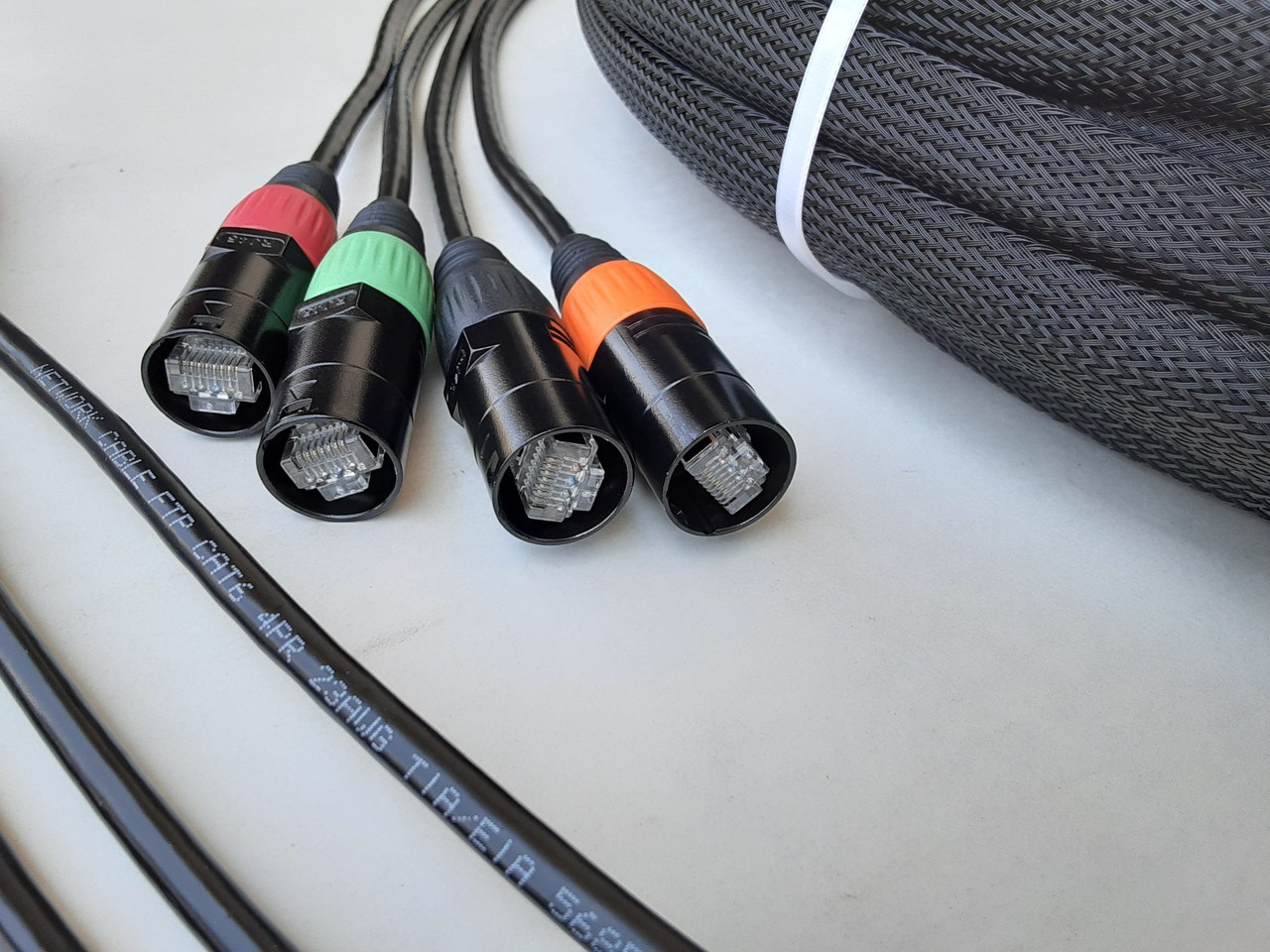 4 Channel Cat-6 Snake Tactical Shielded Ethercon Video Digital Audio