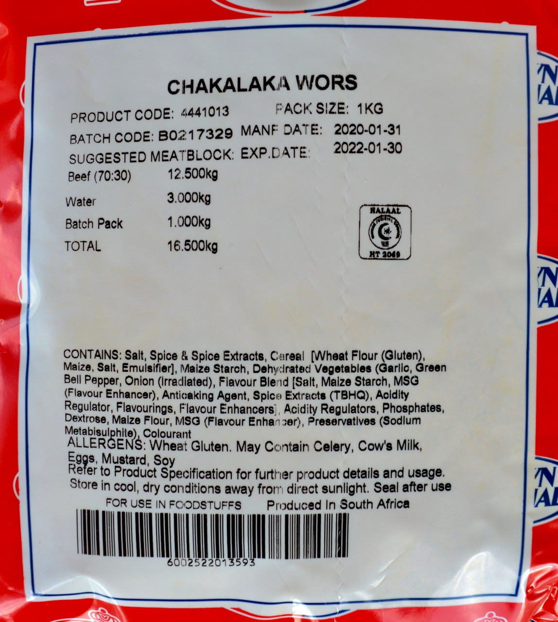 CROWN NATIONAL CHAKALAKA WORS SPICE