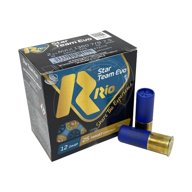 Rio Ammunition Star Team Training 12 GA, 2-3/4in. 1-1/8oz. #7.5 Shot ...