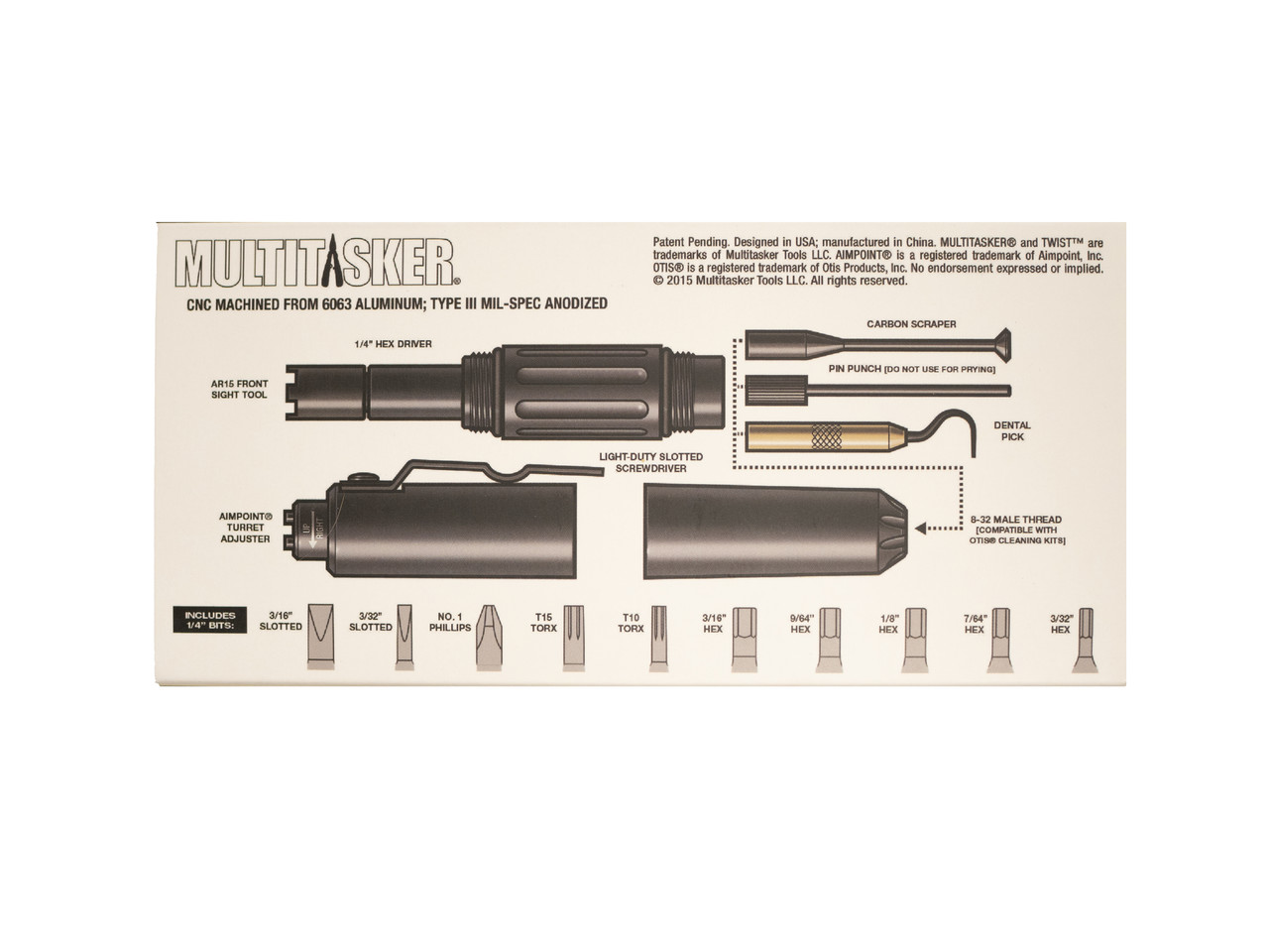 Multitasker TWIST tool, BLACK - Firearms Depot