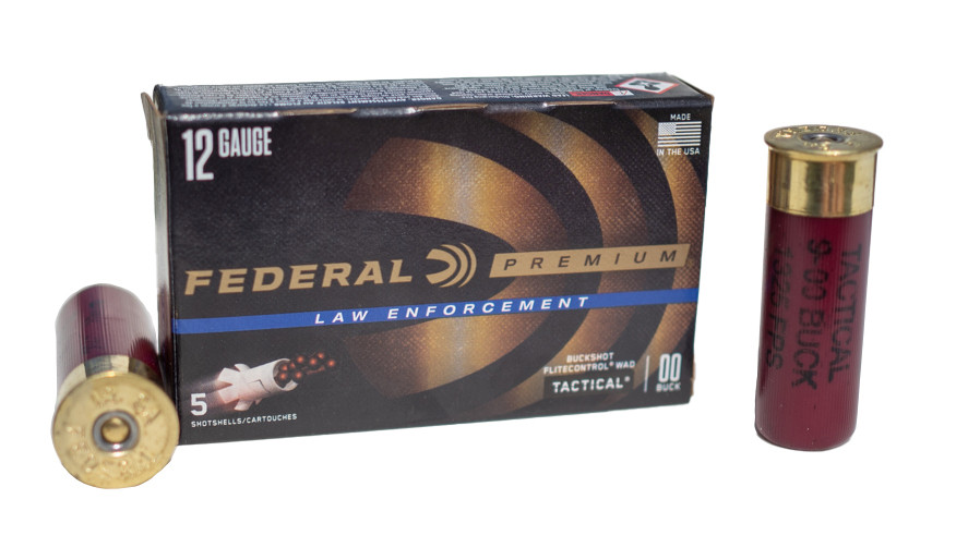 Federal Law Enforcement Tactical 12 GA, 2-3/4in. 9 Pellet 00 Buckshot ...