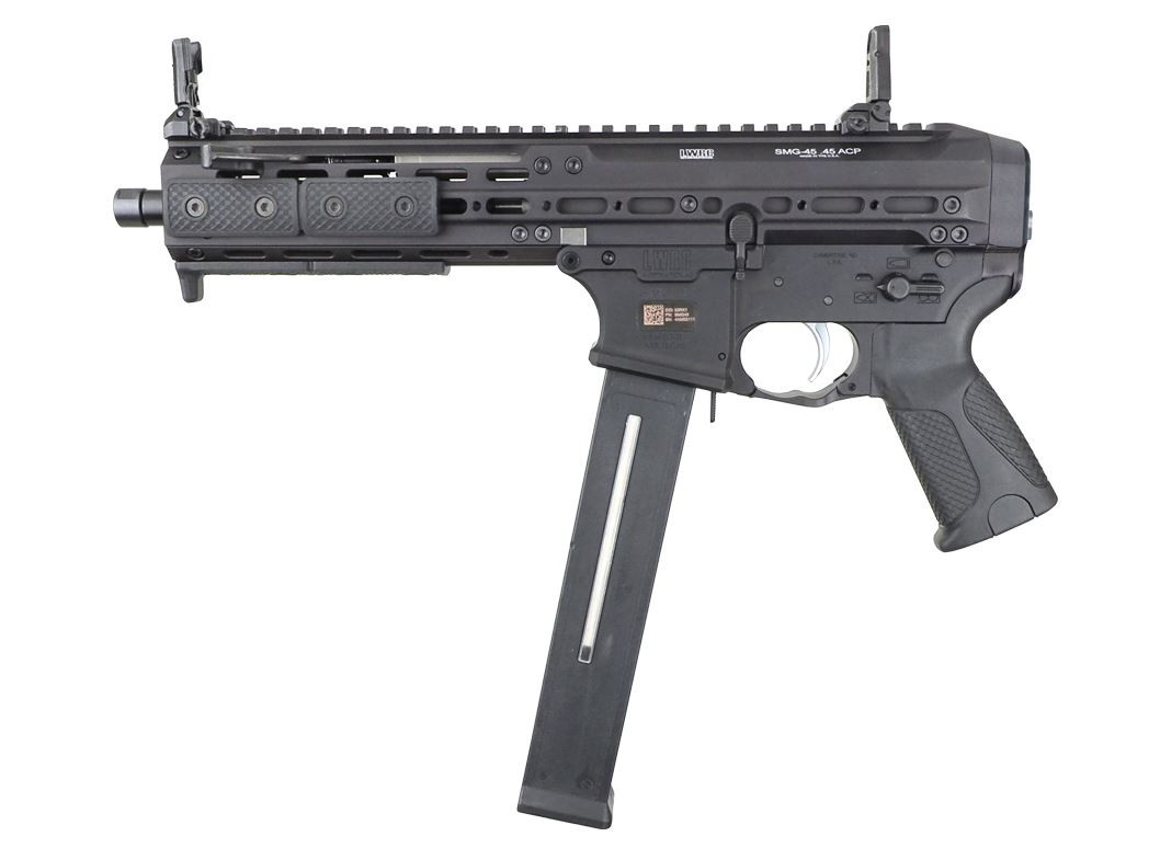 LWRC SMG 45 ACP 8.50" 25+1, Black, Magpul Flip Up Sight, Handstop ...