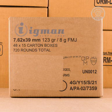 Igman 7.62X39MM, 123gr, FMJ - 720 Rounds - Firearms Depot
