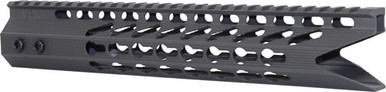 Guntec Ultra Slim Handguard - 10" Shark Mouth Keymod Black - Firearms Depot