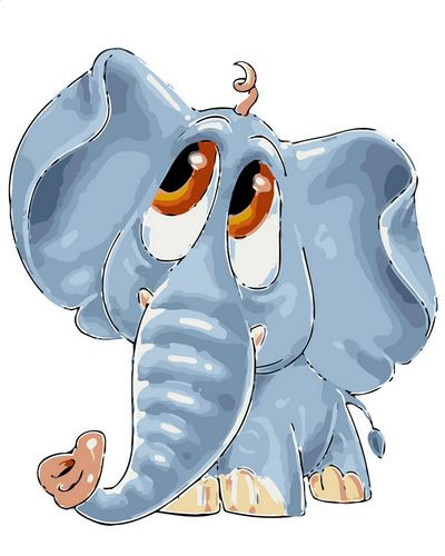 Paint by Numbers Kit - 20x30cm - Baby Elephant