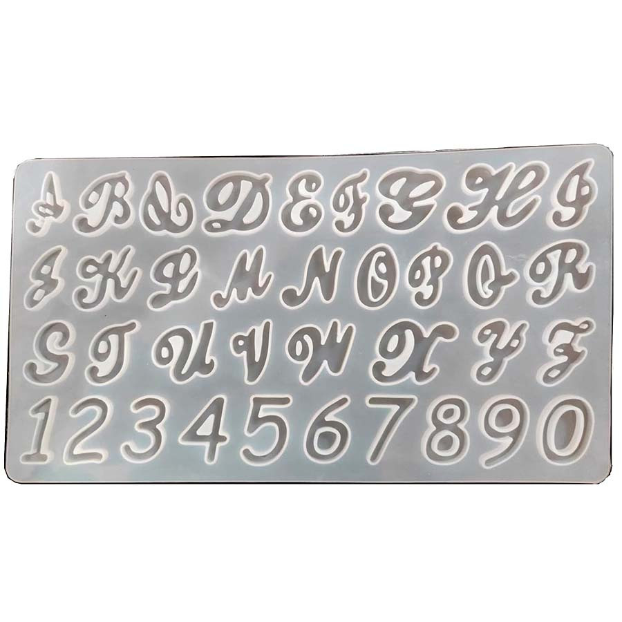Large Cursive Alphabet & Number Mold in Sri Lanka