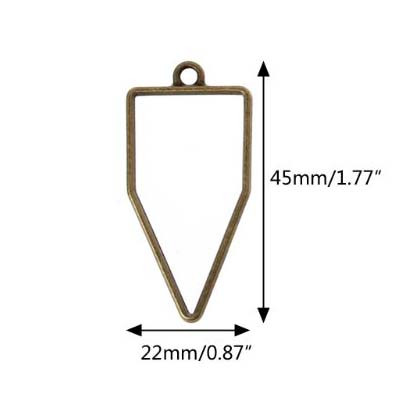 Polygon Hollow Frame Open Back Bezel (1Pc) in Sri Lanka