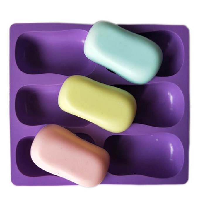 Oval Ellipse Shaped Soap Mold 6 Cavities in Sri Lanka