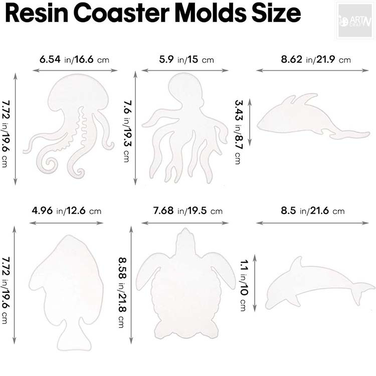 Marine Animal Large Coaster Mold for Epoxy Resin in Sri Lanka