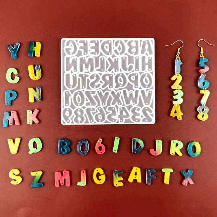 Small Alphabet Letter Silicone Resin Mold in Sri Lanka