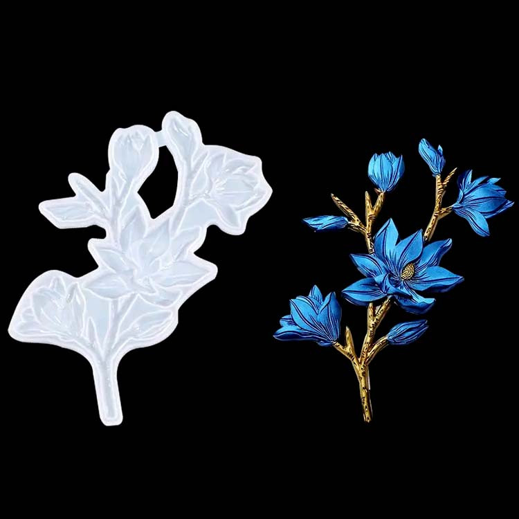 Magnolia Flower Long Branch Silicone Mold in Sri Lanka