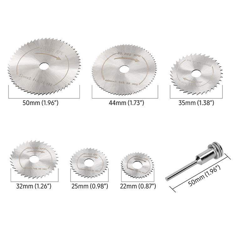 Mini Circular Saw Blade Set 7Pcs HHS in Sri Lanka
