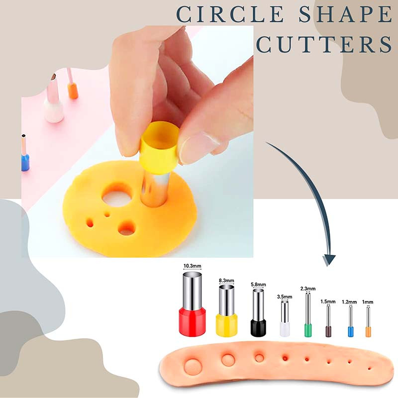 Mini Circle Shape Clay Cutters Set of 8 in Sri Lanka