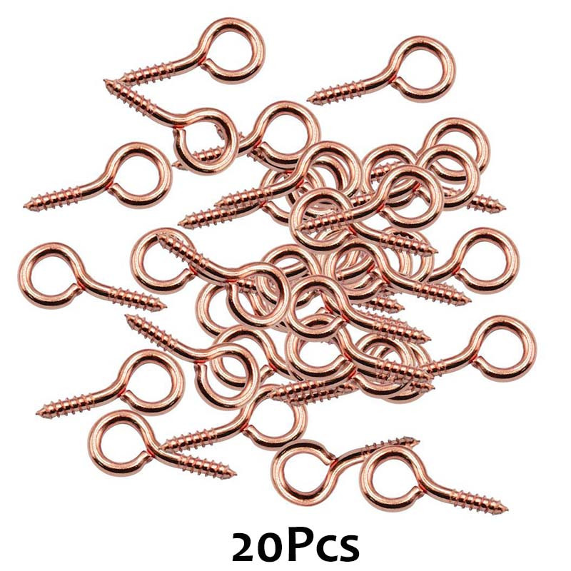 Screw Eye Pins in Sri Lanka, Eyelet Screws 20Pcs - Rose Gold