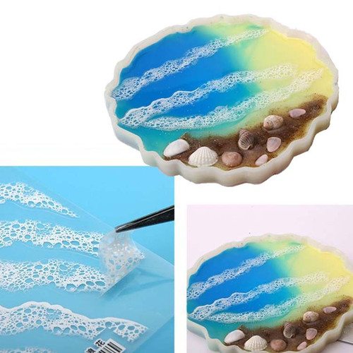 Ocean Waves Resin Sticker in Sri Lanka