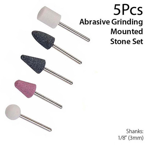 Rotary Mounted Grinding Stone 5Pcs Set 1/8″ Shank in Sri Lanka