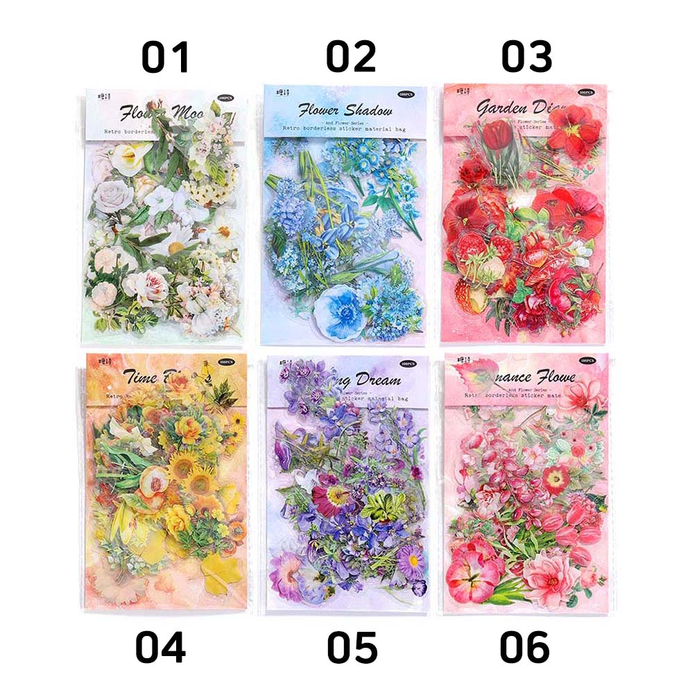 Clear Flower Scrapbooking & Resin Stickers in Sri Lanka 100Pcs
