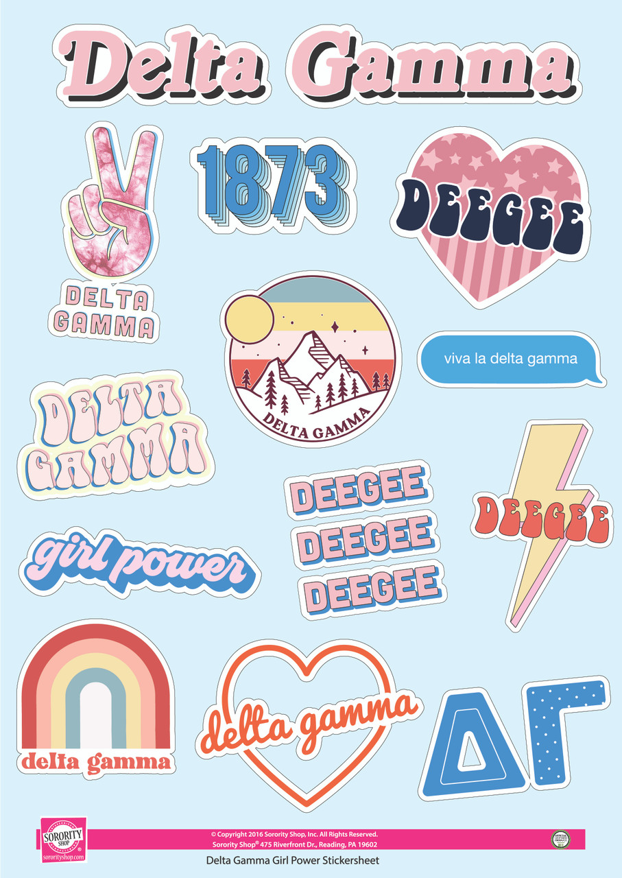Girl Power Sorority Sticker Sheet - L.A. Green