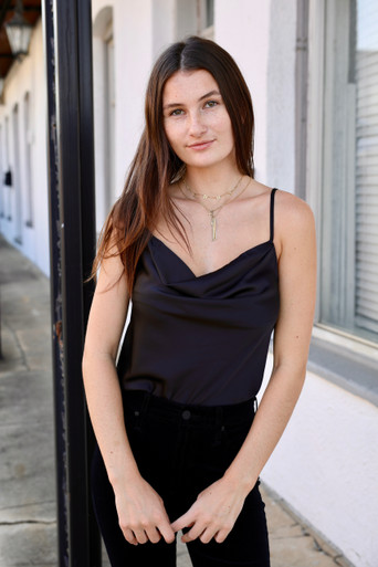 Emily Cowl Neck Top - L.A. Green