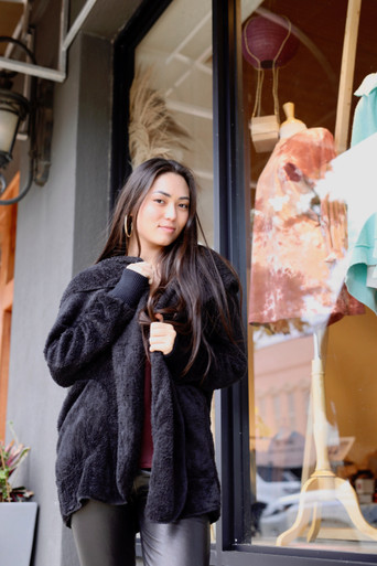 Forever Fluffy Open-Front Jacket One Size - L.A. Green