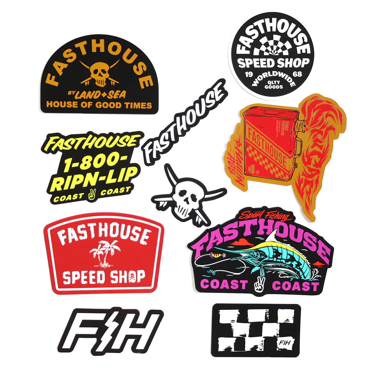 Fasthouse Summer 24 Decal 10 Pack | Fasthouse Decals| Motocross Decals ...