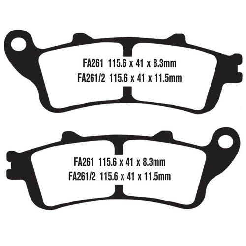 EBC FA261/2HH Brake Pads | Motorcycle Brake Pads| Brake Pads ...