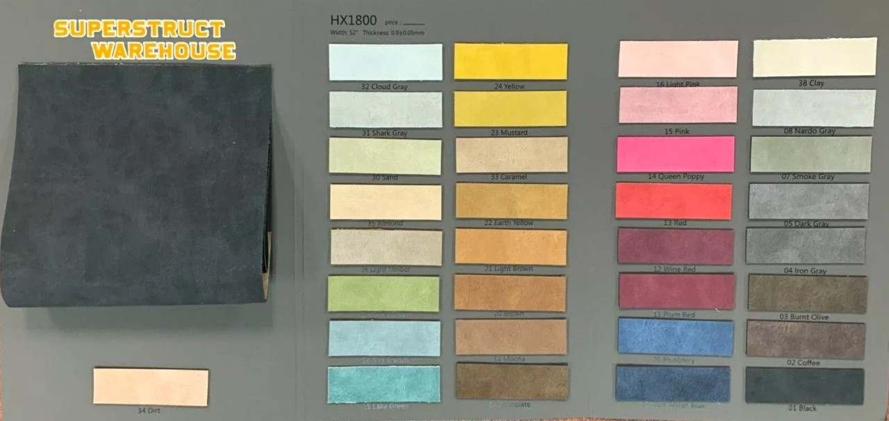 30+ Colors Retro Vintage Look Smooth Nubuck Faux Leather 52" Wide ...