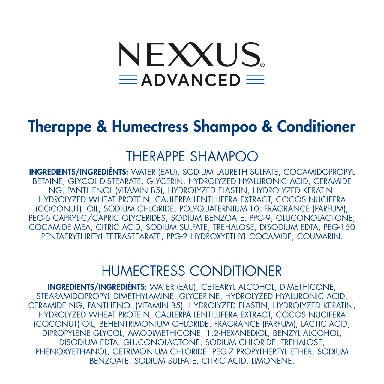 Nexxus Advanced Therappe Shampoo and Humectress Conditioner, 32 FL OZ ...