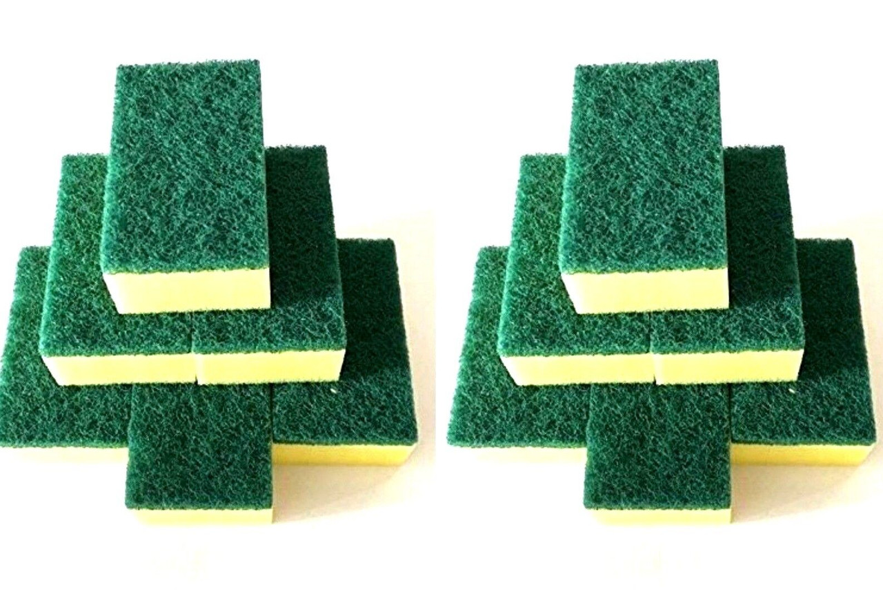 2 Packs of 6 Shining Non-Scratch Kitchen Sponges