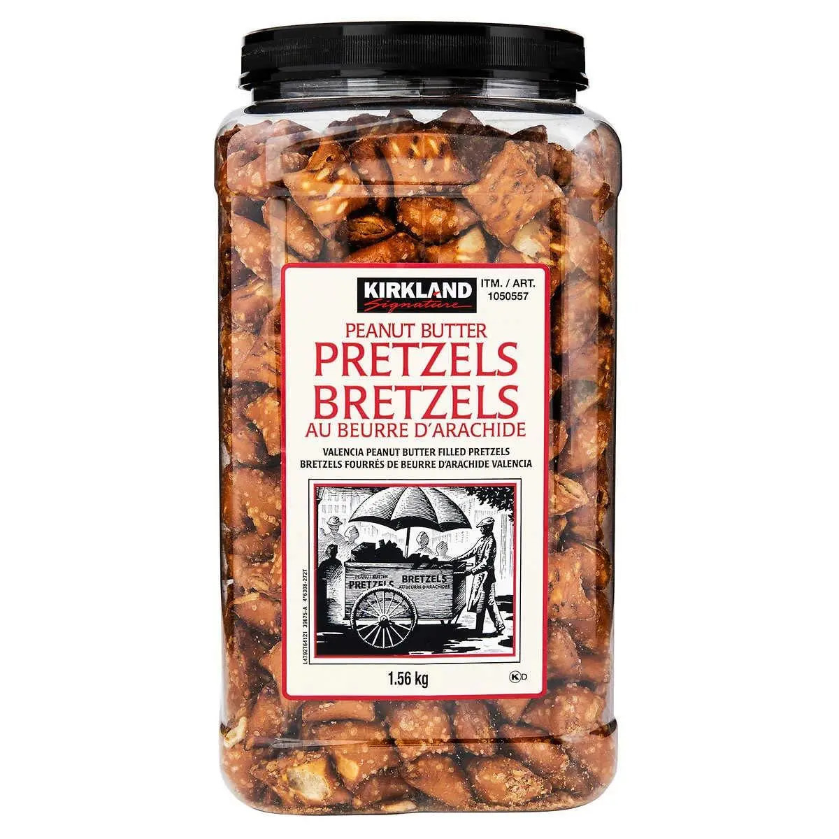 Kirkland Singniture Valencia Peanut Butter Filled Pretzel 55 oz Jar