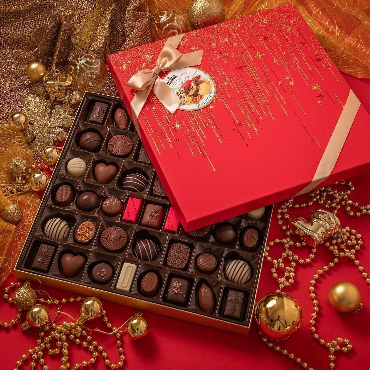 Kirkland Signature Belgian Luxury Chocolates 46 Ct Holiday Gift Set Box ...