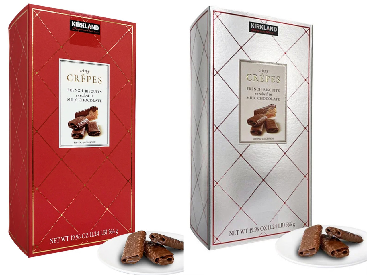 Kirkland Signature Crepes Biscuits in Milk Chocolate (Various Colors) 20 OZ