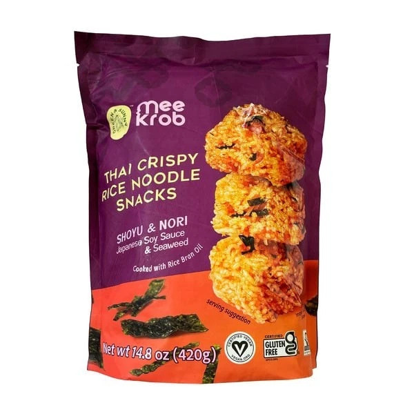 Mee Krob Thai Crispy Rice Noodle Snacks Shoyu & Nori Japanese Soy Sauce ...