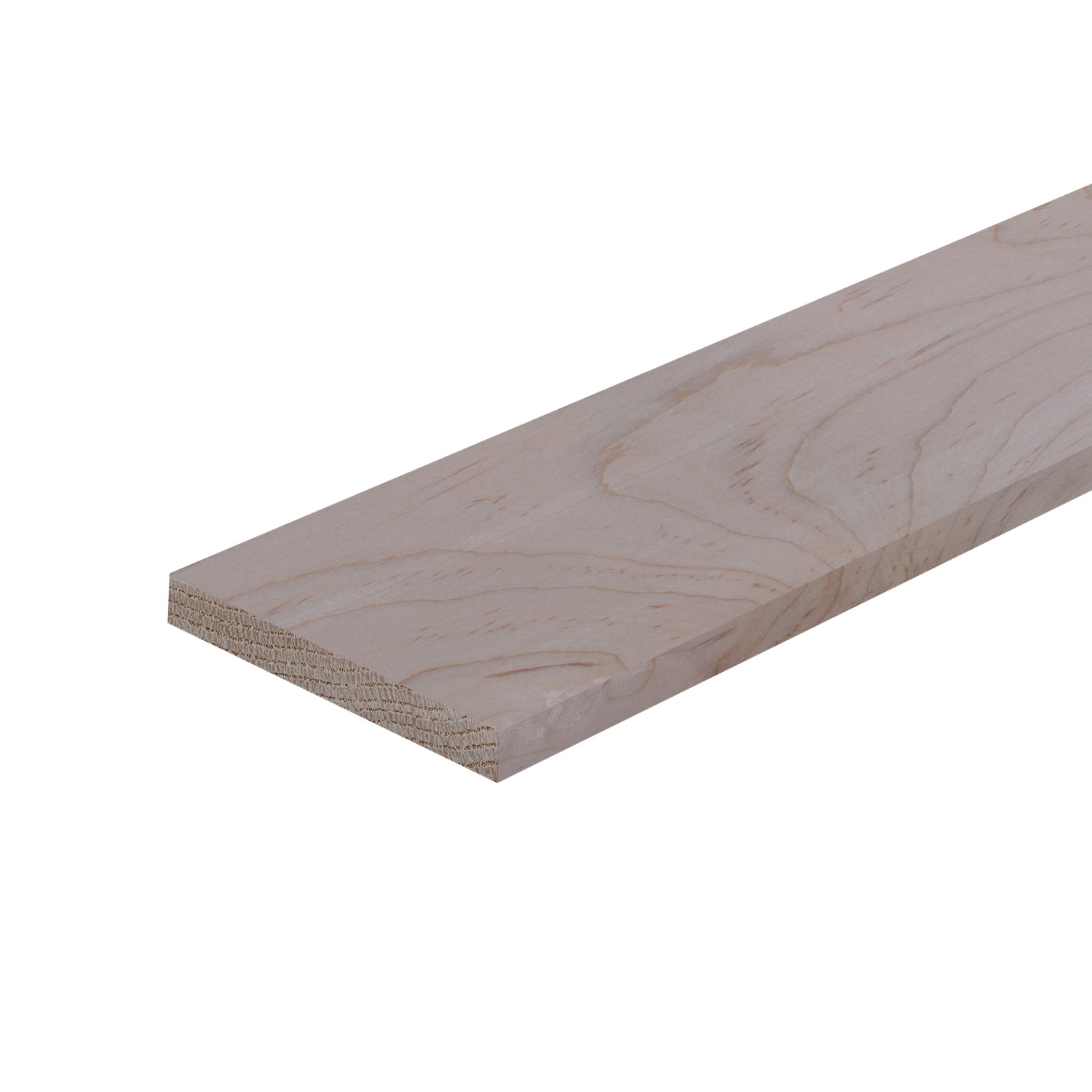 Unfinished Natural Soft Maple 1X2 Board 6'