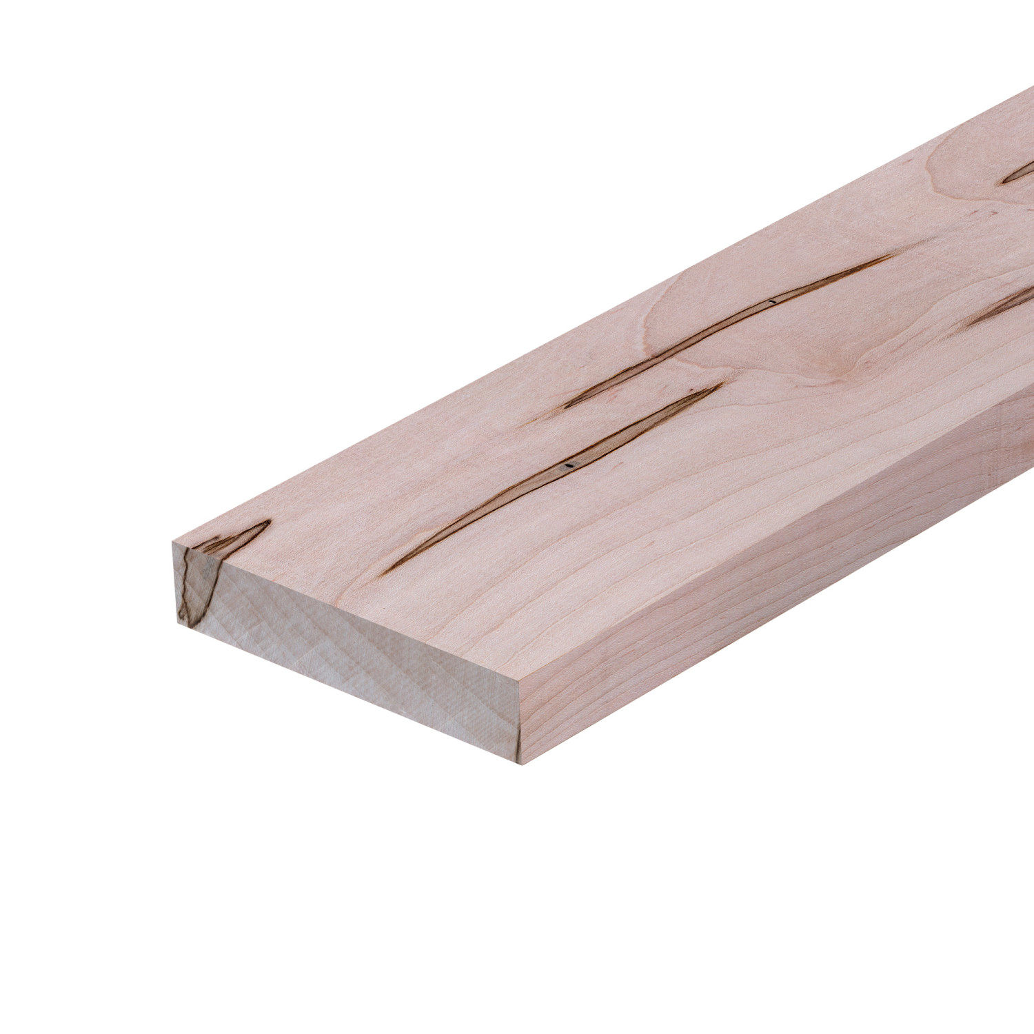 Unfinished Natural Ambrosia Maple 1X6 Board 2'