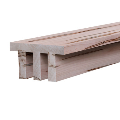 5X3 Unfinished Natural Ambrosia Maple Slat Beam 92"