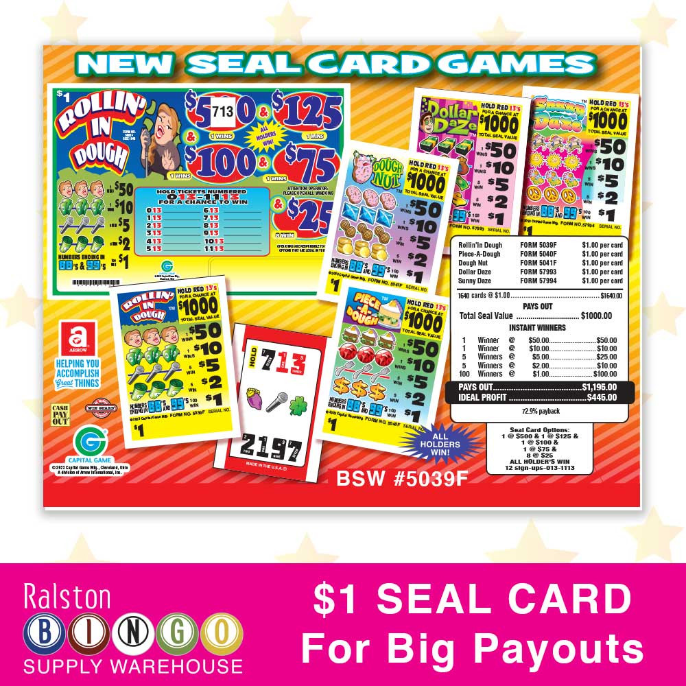 Seal Card Game - Rollin' In Dough - Bingo Supply Warehouse
