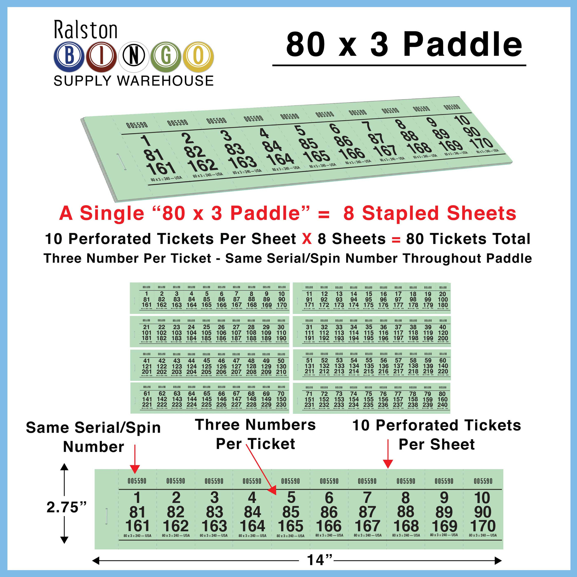 Paddle Tickets for Meat Raffles and Fundraising Wheel Events