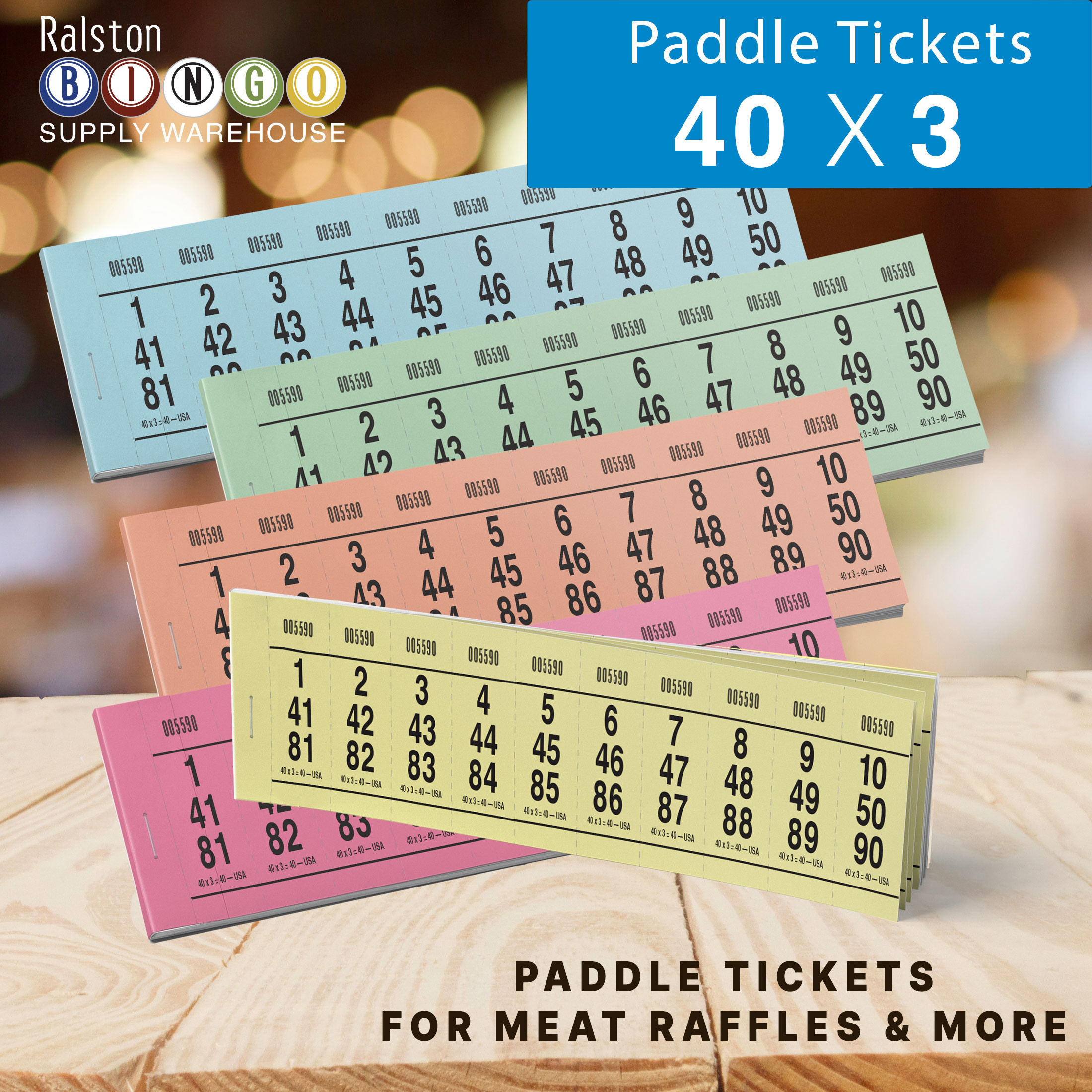 Paddle Tickets for Meat Raffles and Fundraising Wheel Events
