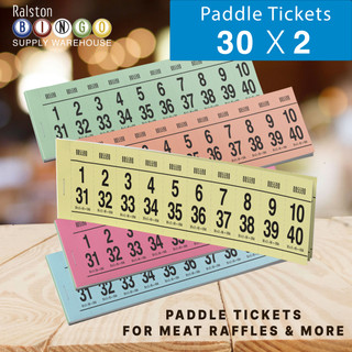 Paddle Tickets for Meat Raffles and Fundraising Wheel Events
