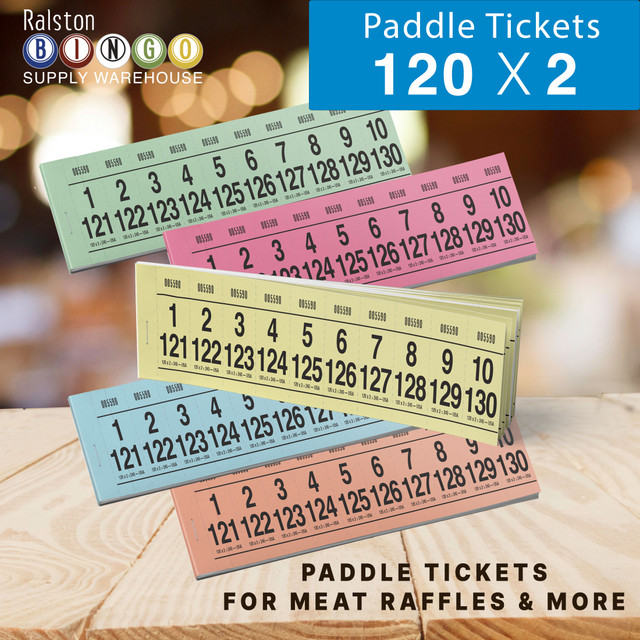 Paddle Tickets for Meat Raffles and Fundraising Wheel Events