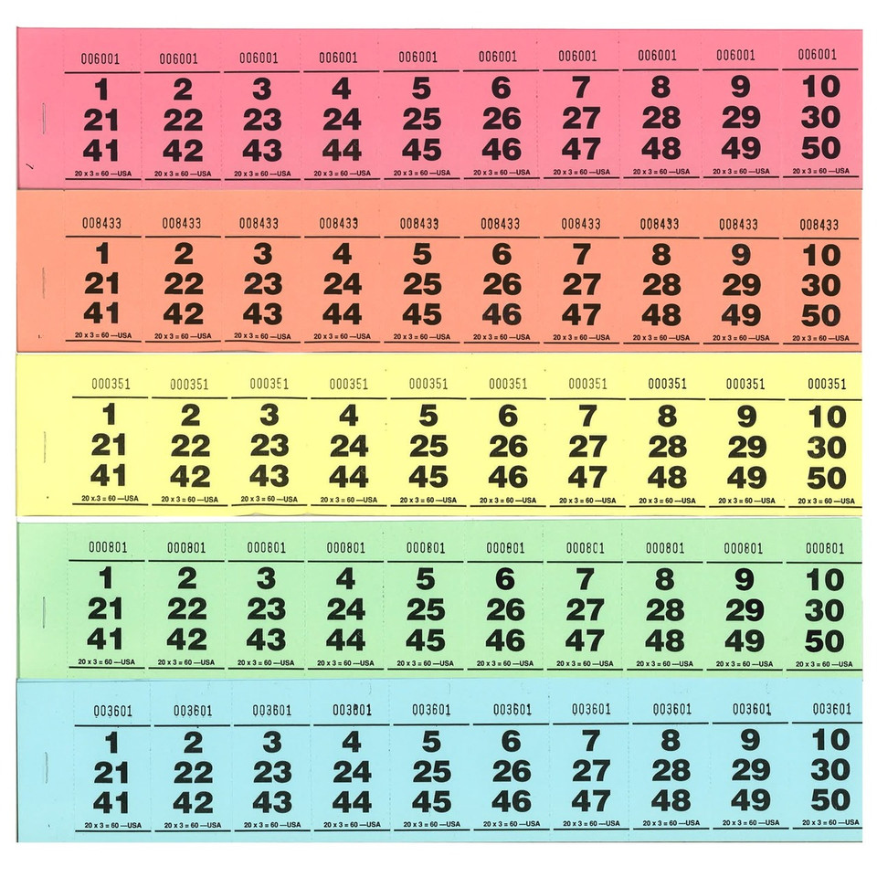 Paddle Tickets for Meat Raffles and Fundraising Wheel Events