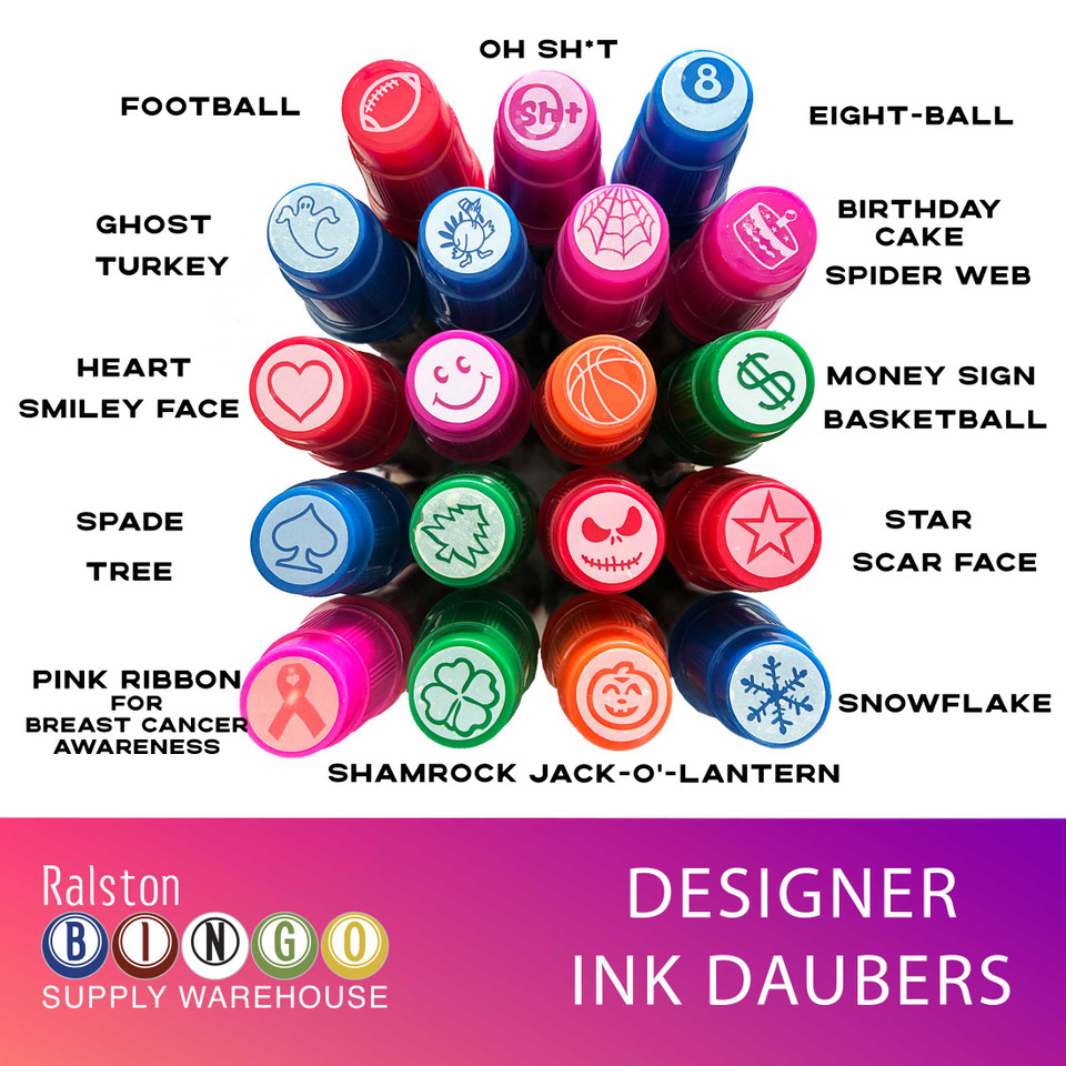 ARTISTIC DESIGNER BINGO DAUBERS GREAT FOR BINGO & CRAFTS! - Bingo ...