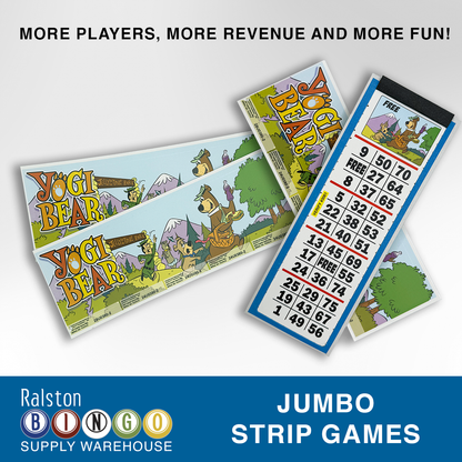 YOGI BEAR 5 STRIP JUMBO TICKETS - Bingo Supply Warehouse